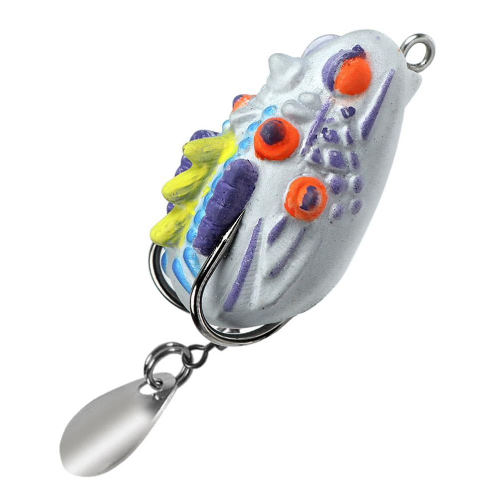 Mini Frog Soft Bait 35mm Double Hide Hook Fishing Lure Bionics Sequin ...