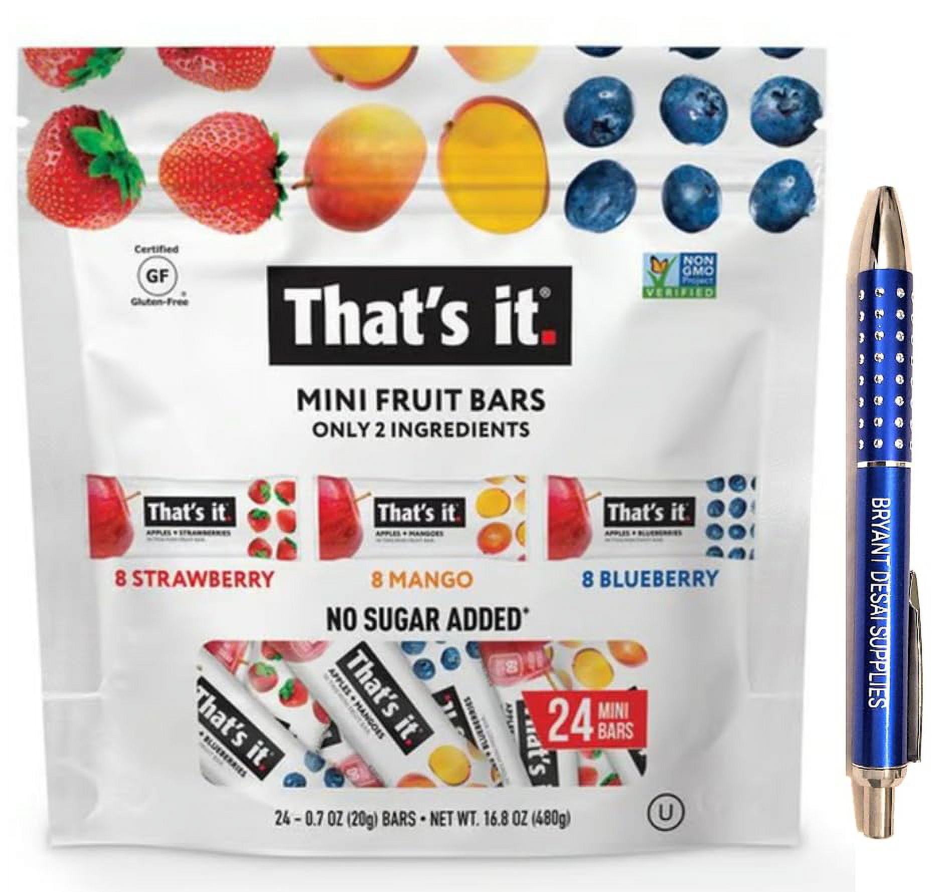 Mini Fruit Bars, That's OIF8 it, 24 ct, Variety Pack, Strawberry, Mango ...