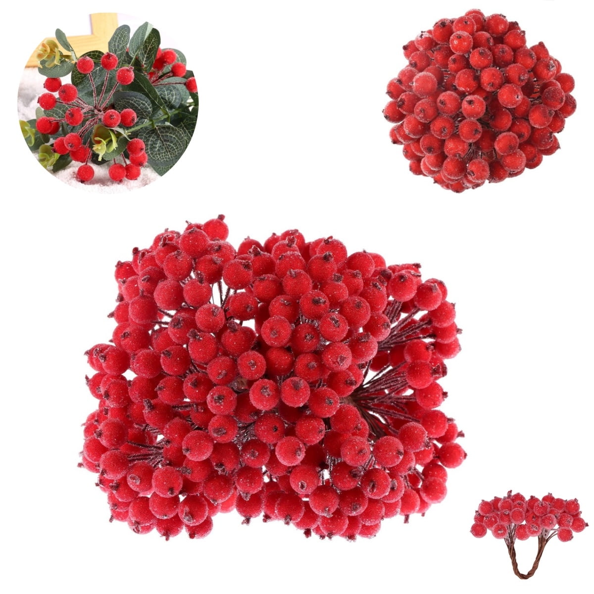 Mini Fruit Berry Decor,Durable Christmas Fake Berries for Christmas ...