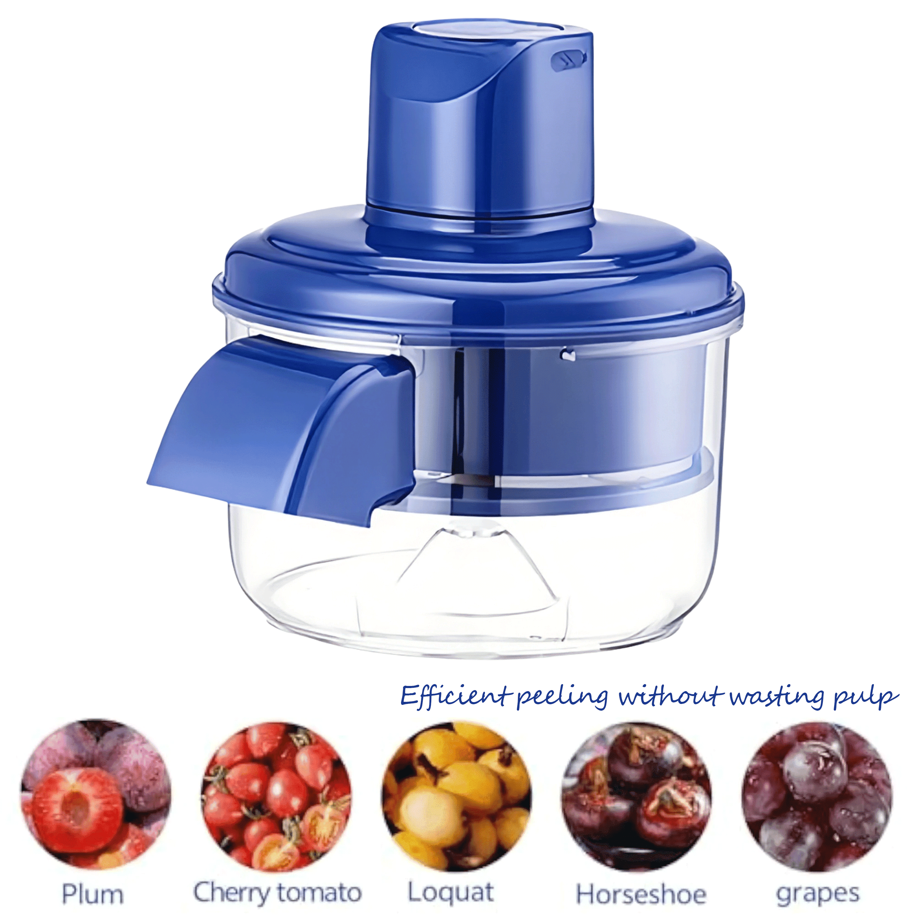 Querzis Mini Fruit Peeler, One-Touch Automatic Grape and Loquat Peeling ...