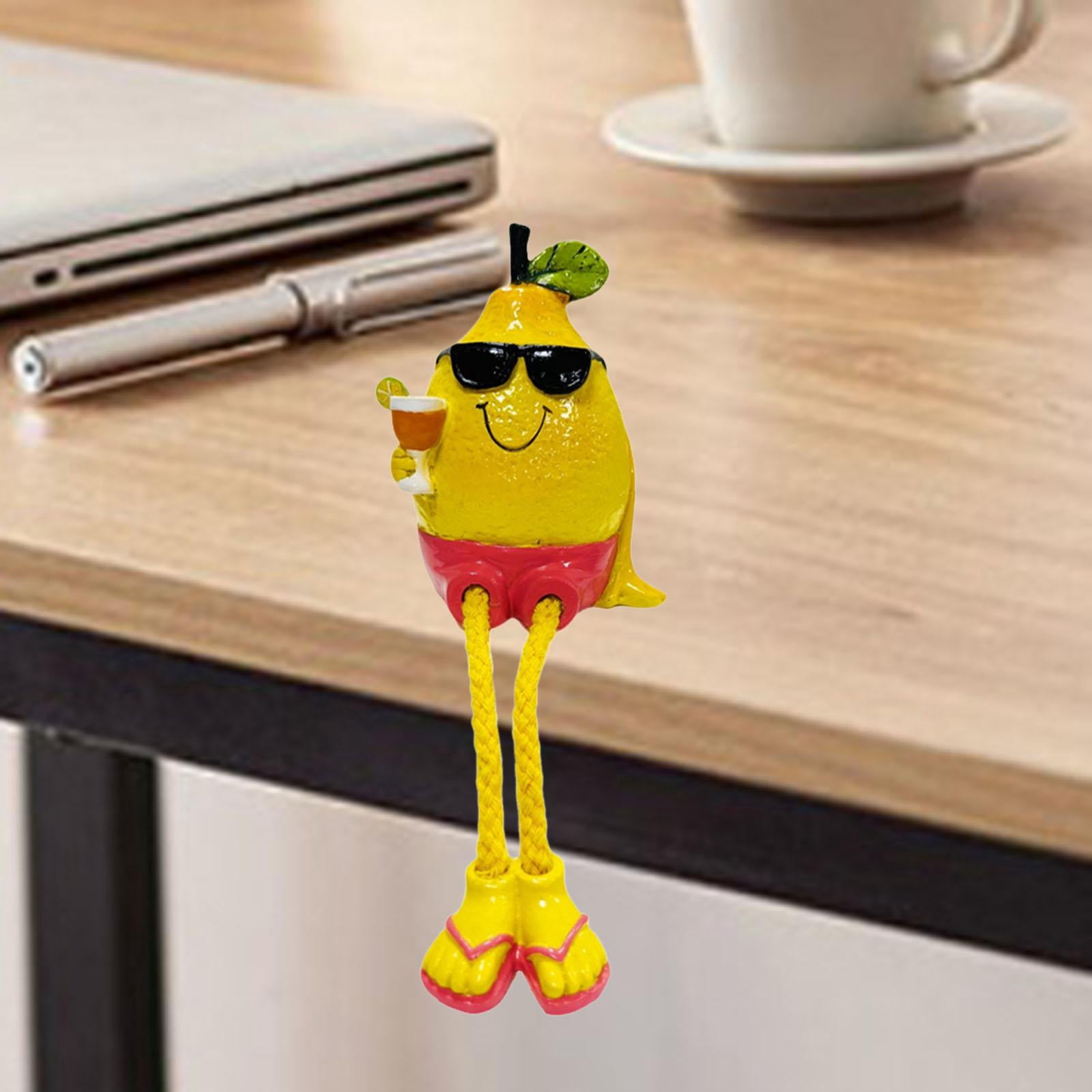 Mini Fruits Statue with Hanging Legs Fruit Ornament for Bedroom Shelf ...