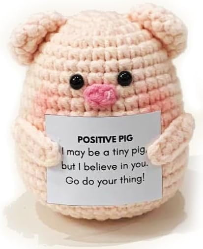 Mini Funny Positive Pig Cute Potato 2.6 Inch Knitted Pig SZD - Positive ...