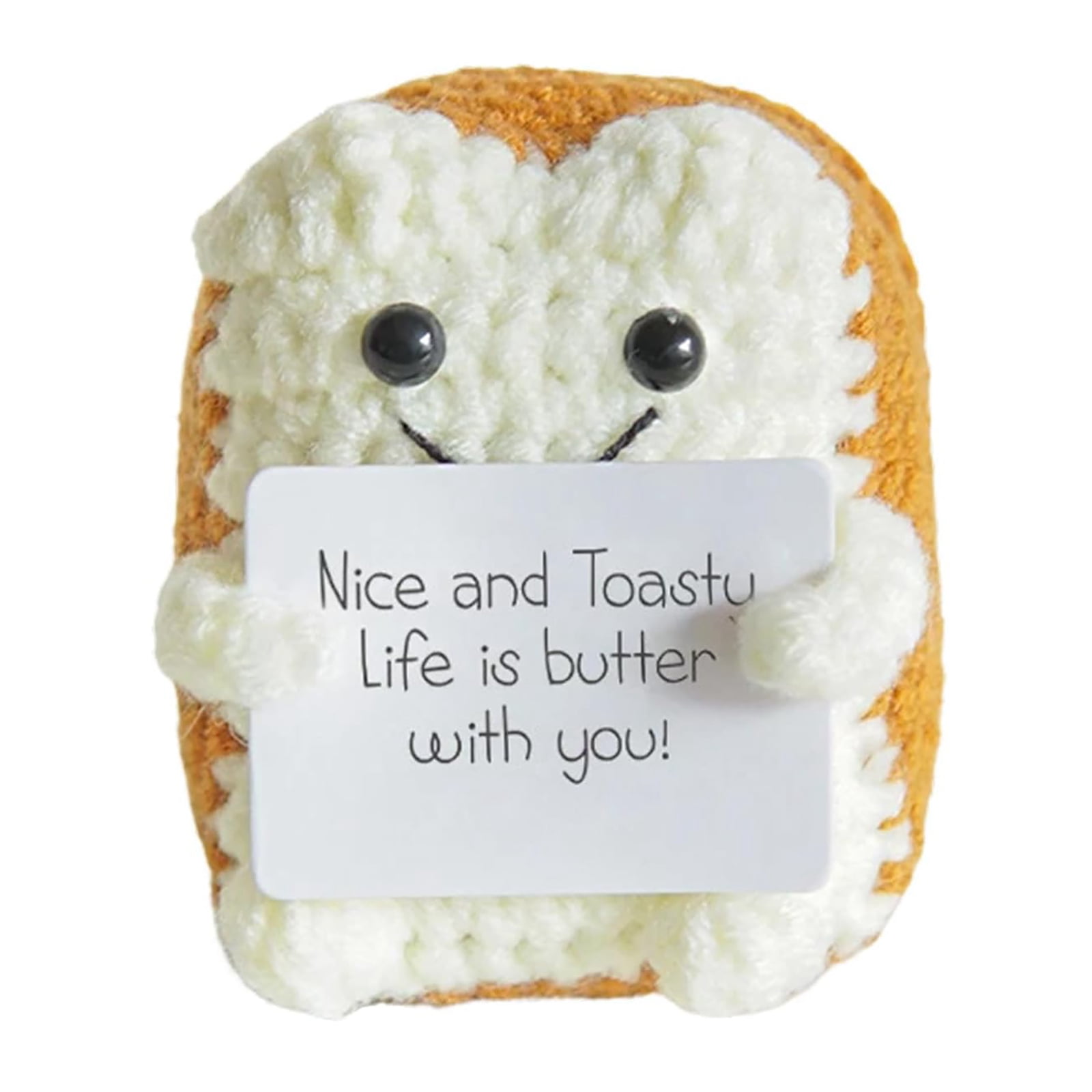 Mini Funny Positive Potato, Knitted Potato Toy with Positive Card ...