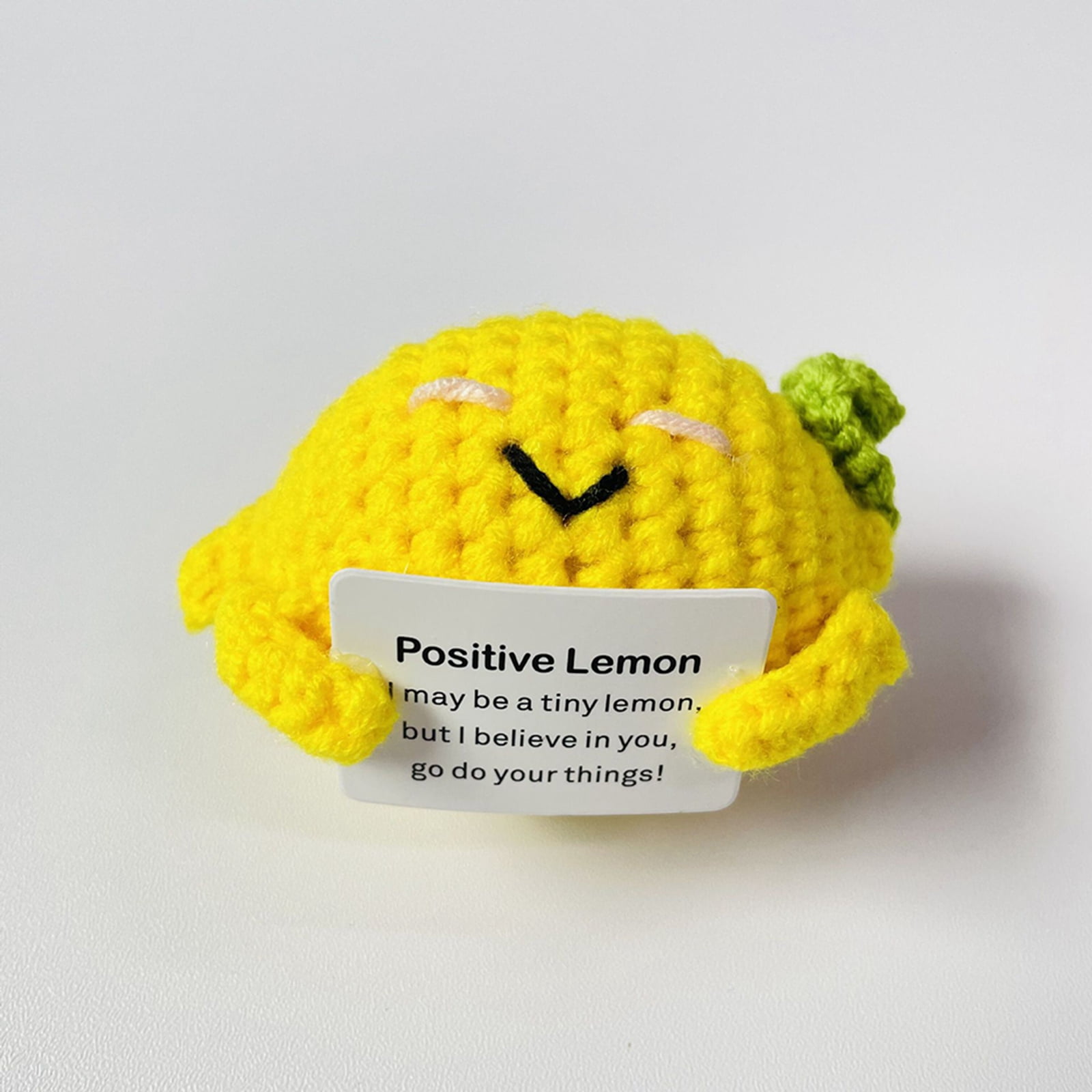 Mini Funny Positive Potato, Knitted Potato Toy with Positive Card ...