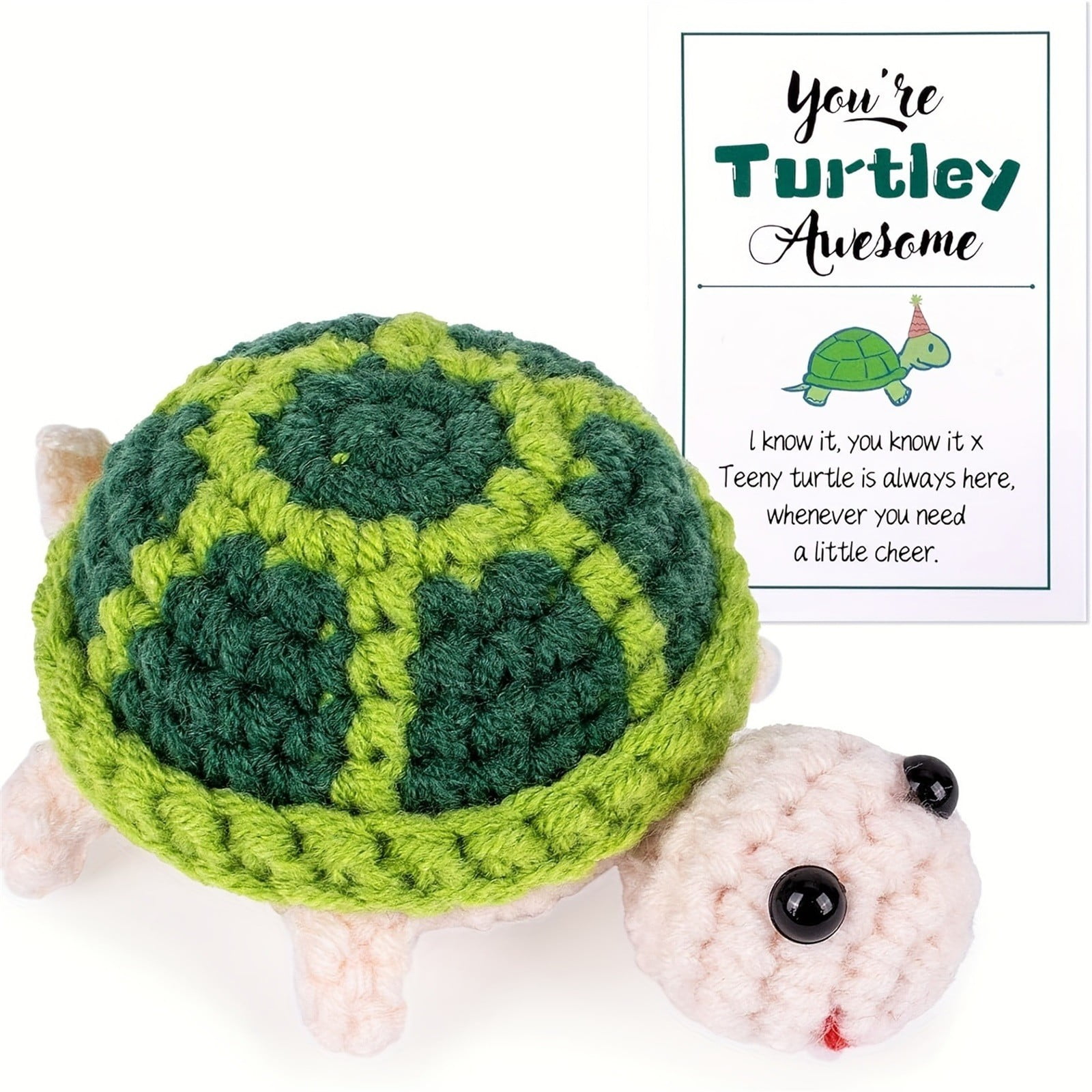 Mini Funny Positive Turtle Gifts, Small Handmade Crochet Animals Cute ...