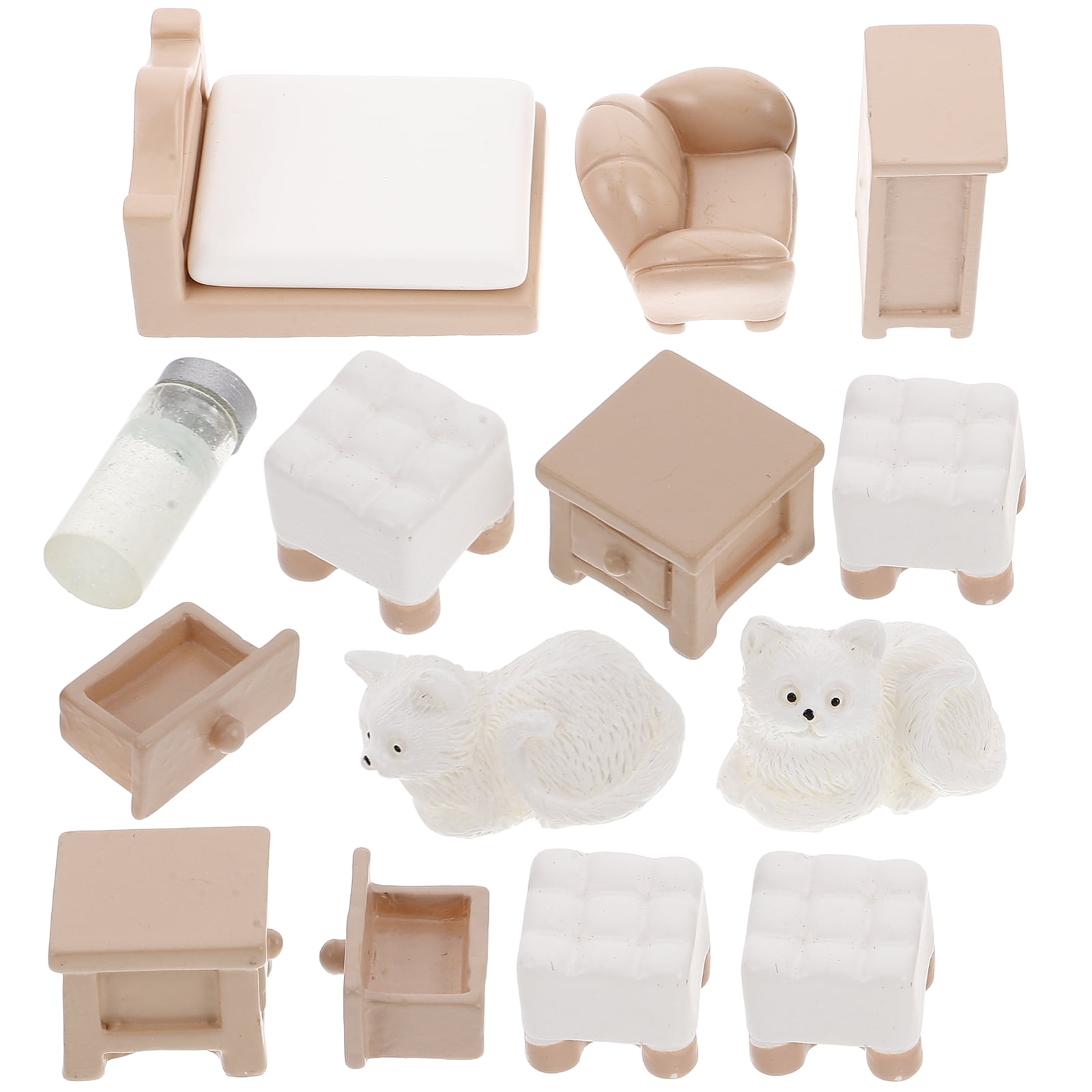 Mini Furniture Set Modern Dollhouse Miniature Kit Model Kits Toy ...