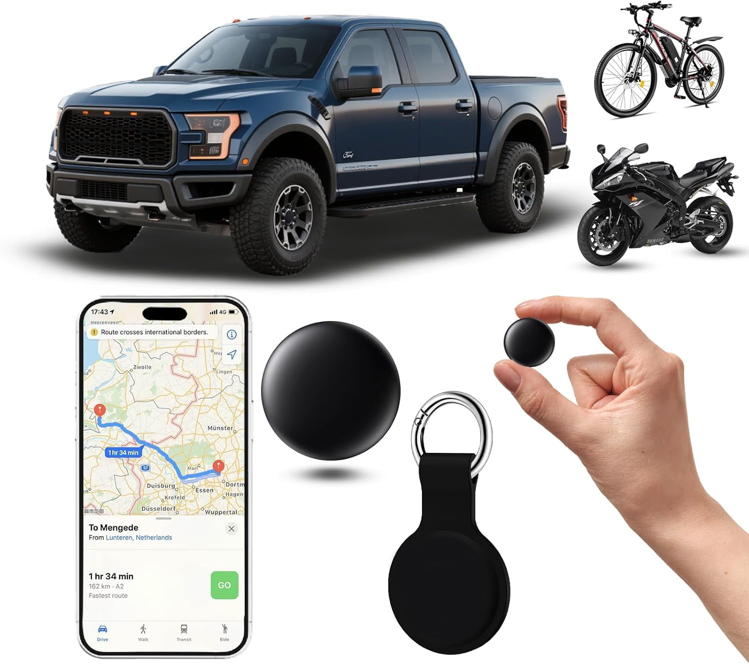 Mini GPS Tracker for Vehicles Hidden - No Monthly Fee Real Time Car ...