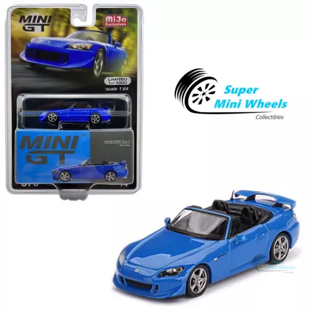 Mini GT 1:64 Honda S2000 (AP2) Type S Apex Blue #376 - Walmart.com