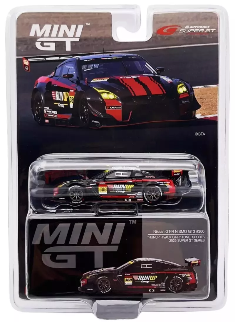Mini GT 1:64 Nissan GT-R NISMO GT3#360 RUNUP RIVAUX GT-R TOMEI Super GT ...