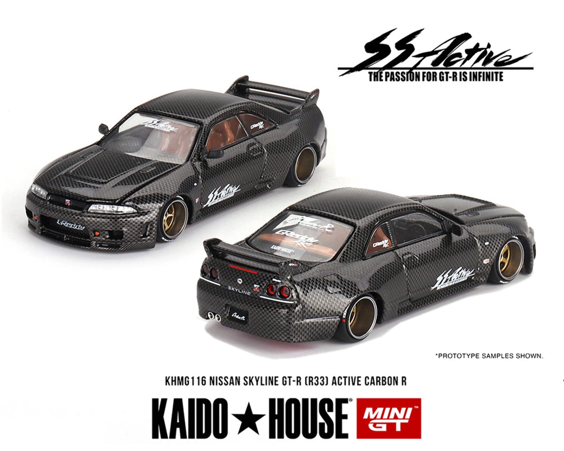 Kaido House x Mini GT Nissan Skyline GT-R (R33) Active Carbon R ...