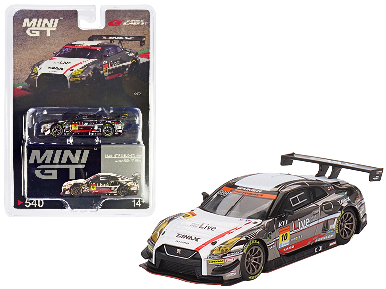 Mini GT Nissan GT-R Nismo GT3 #10 Tanax 2022 Super GT Series - Walmart.com