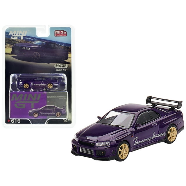 Mini GT Nissan Skyline GT-R (R34) Tommy Kaira R-z RHD Midnight Purple 1 ...