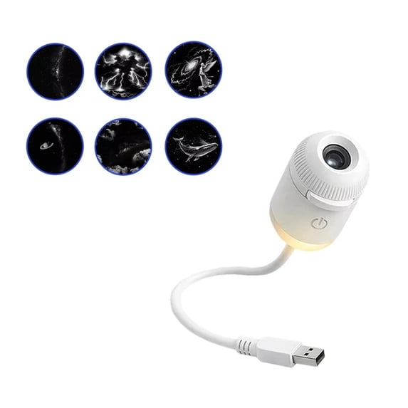 Mini Galaxy Star Projector Two In One Night Light Home Background ...