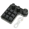 Mini Gaming Keypad 3 Knobs Rgb Backlit Blue Switch Programmable 9 Key