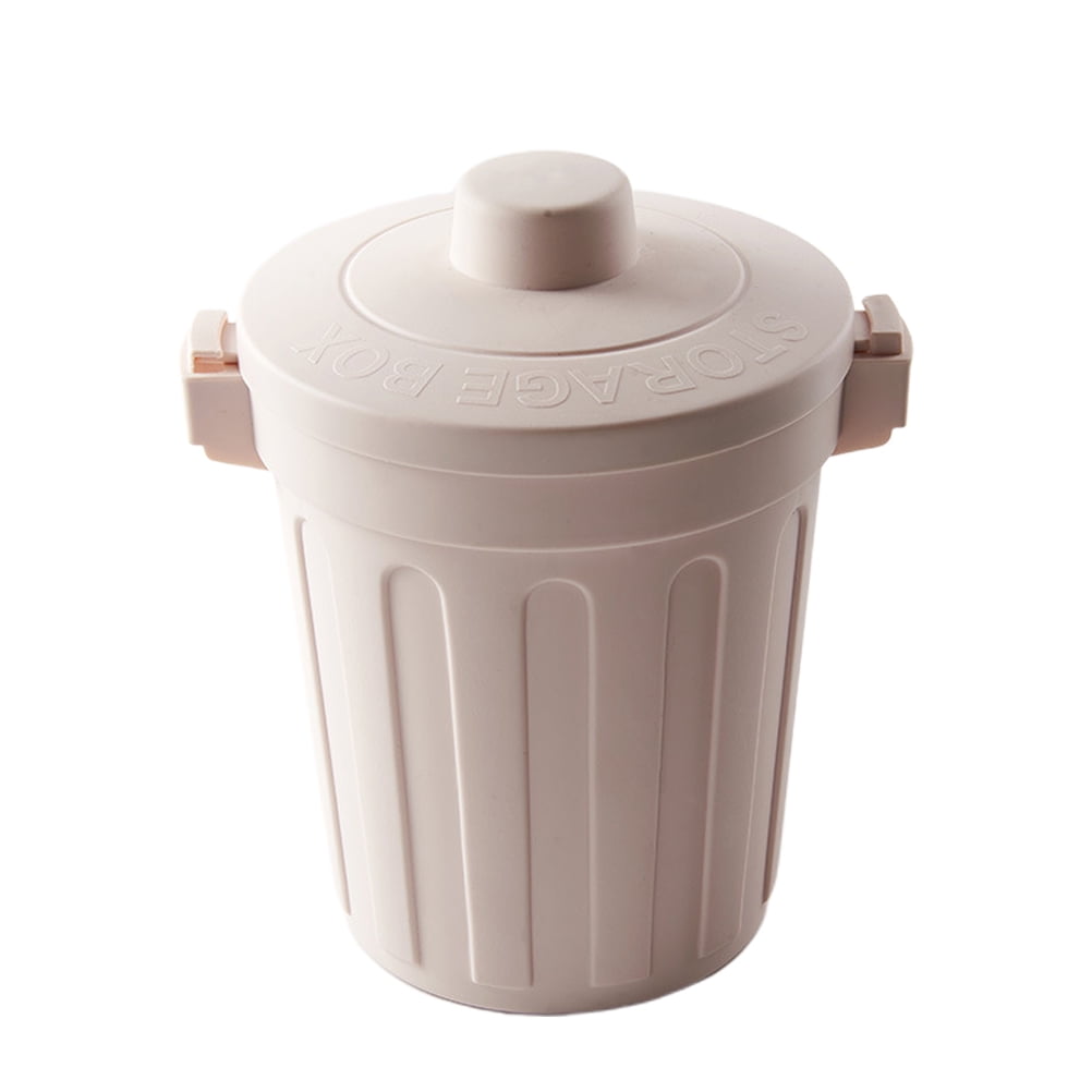 Mini Garbage Can Trash with Lid Kid Bathroom Tumbler Kitchen Bin ...
