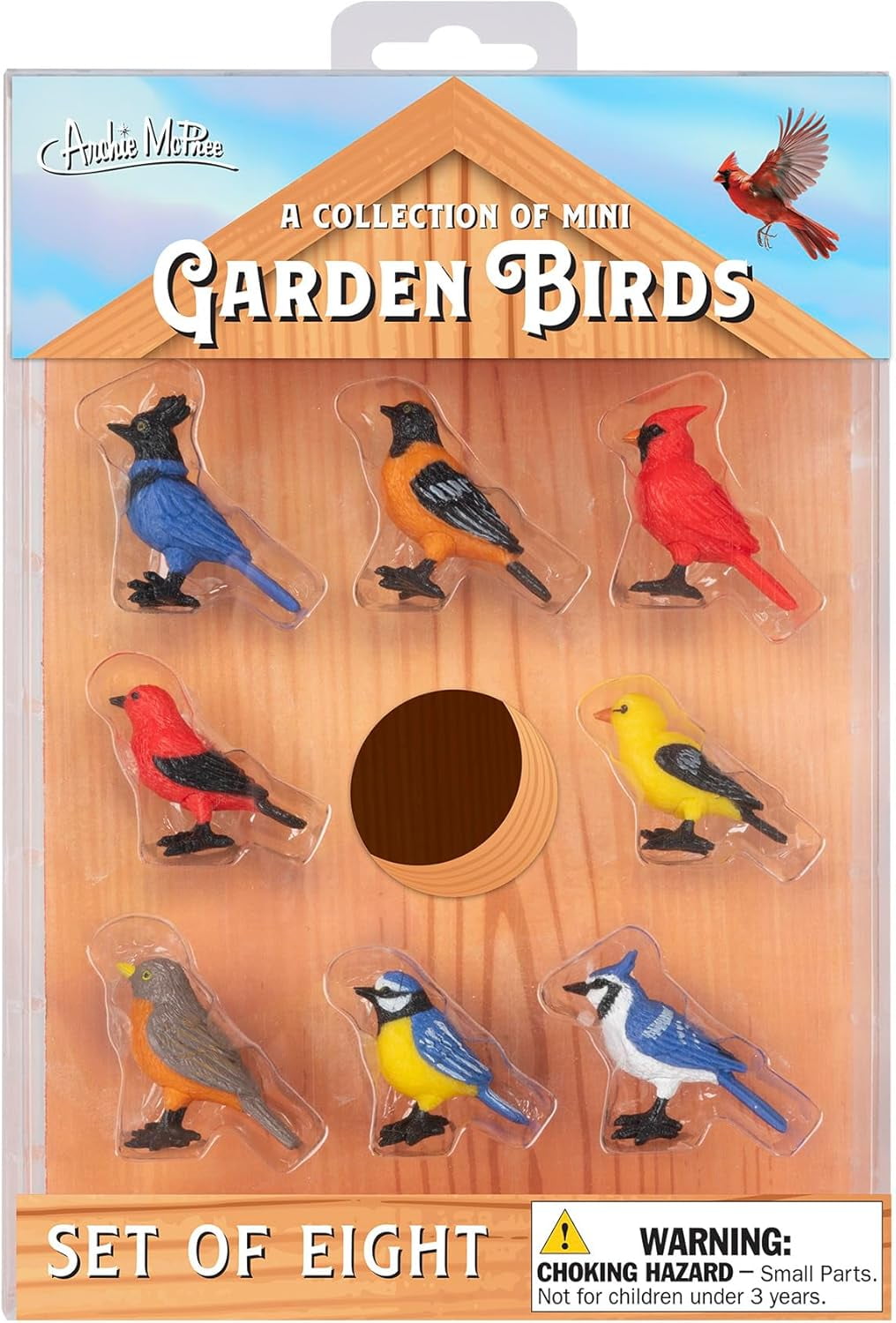 Mini Garden Birds Collection Set of 8 Soft Vinyl Birds Accoutrements ...