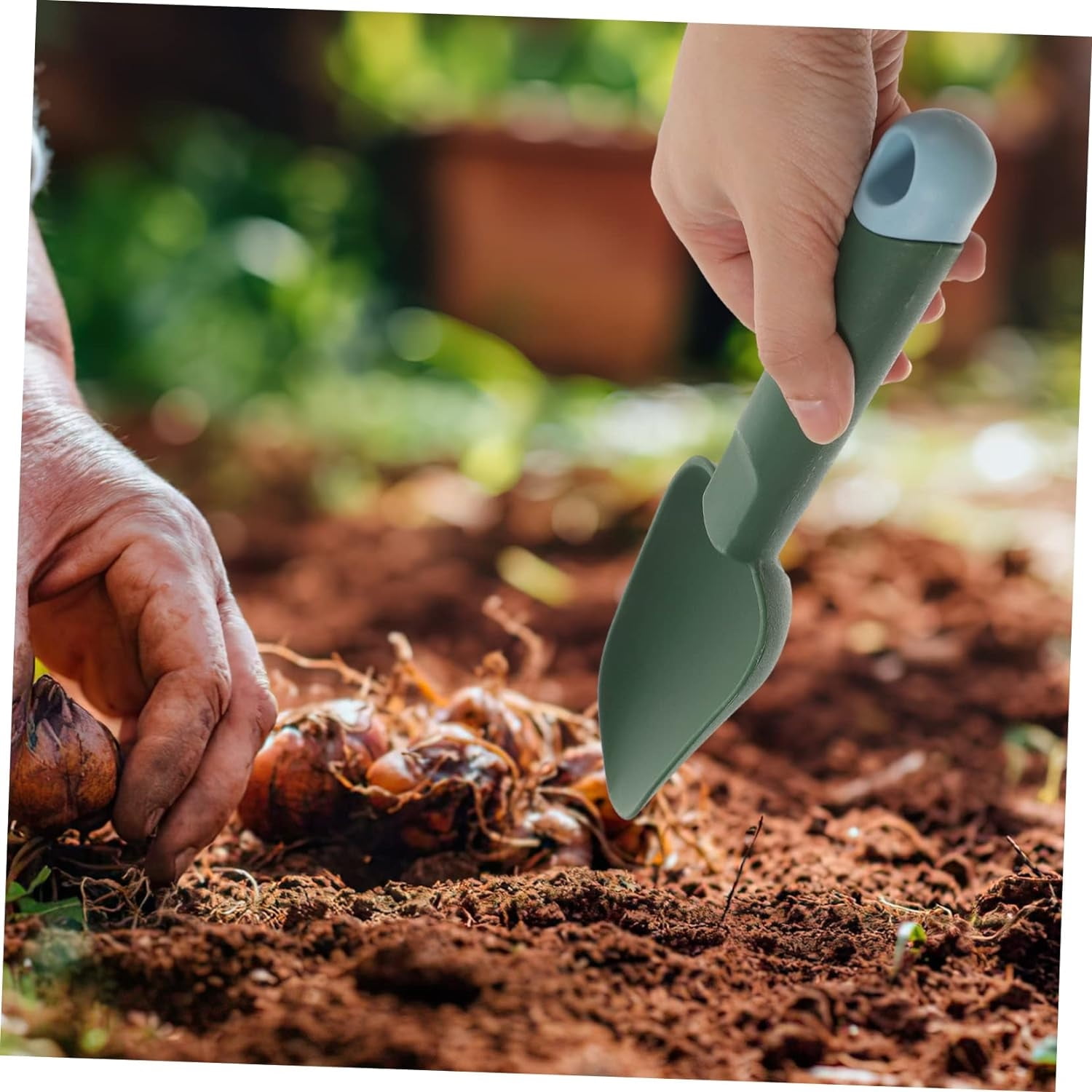 Mini Garden Tools Set with Hand Rake and Trowel - 2 Sets of Plastic ...