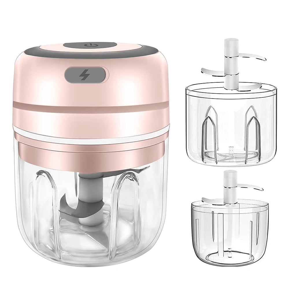 Electric Mini Garlic Chopper – Small Wireless Food Processor Portable ...
