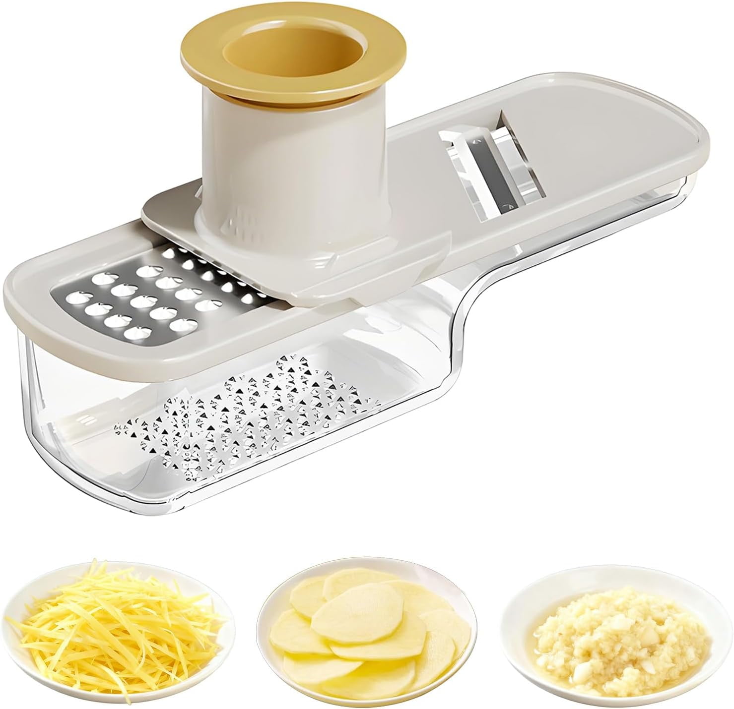 Mini Garlic Grinder | 3 in 1 Ginger Garlic Grater with Container ...