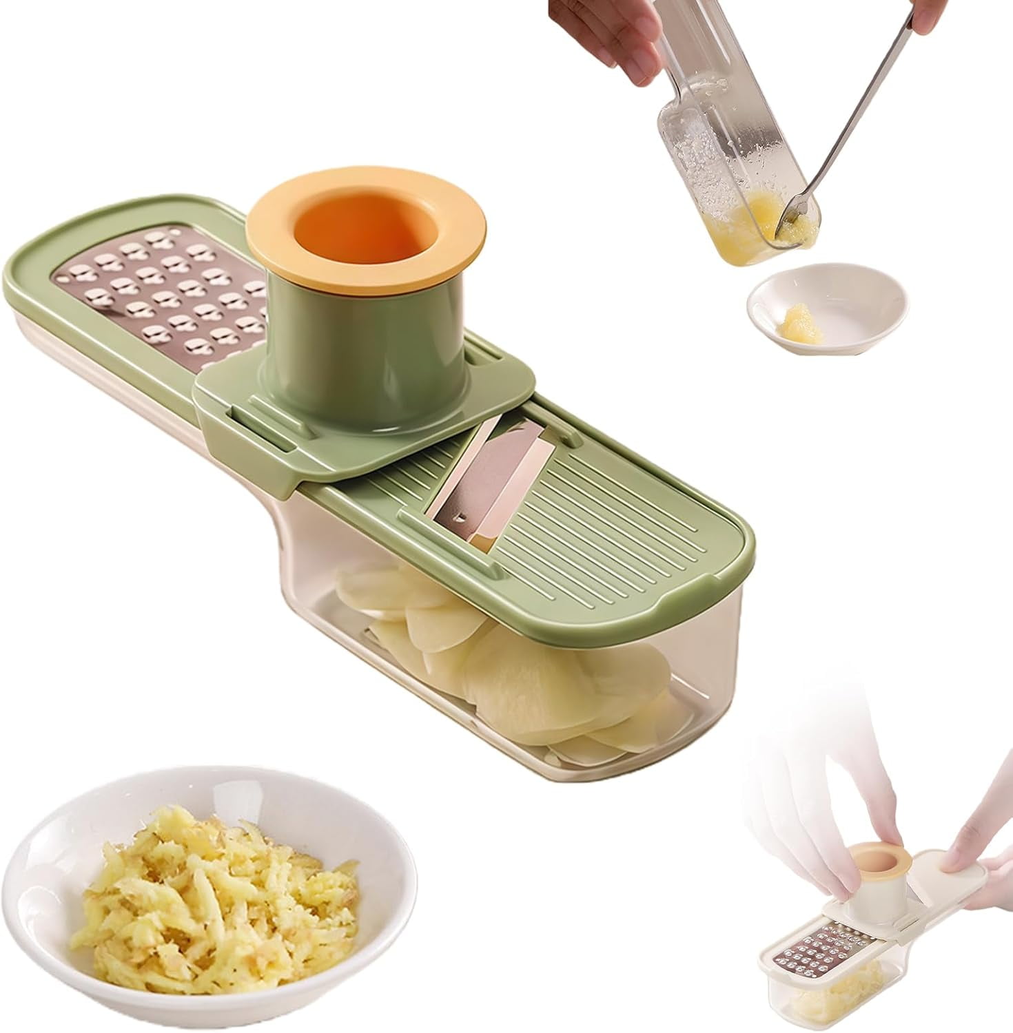 Mini Garlic Grinder, Multifunctional Garlics Grinder & Mandoline Slicer ...