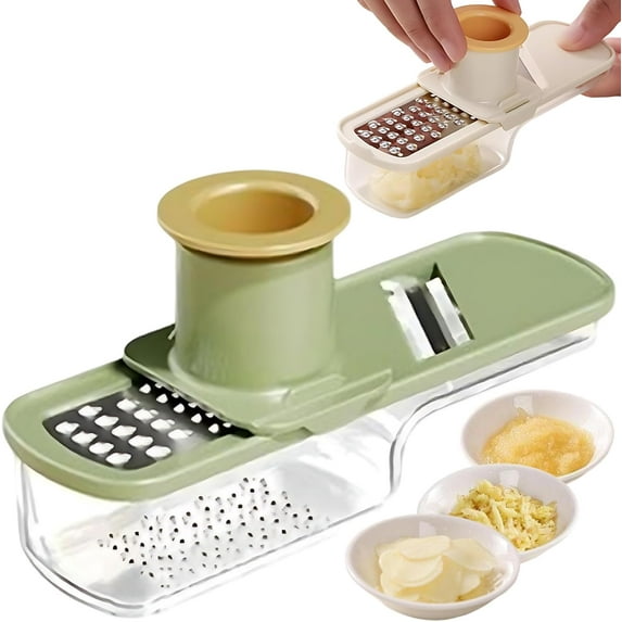 Mini Garlic Slicer, 3-in-1 Multi Function Mandoline Slicer with ...