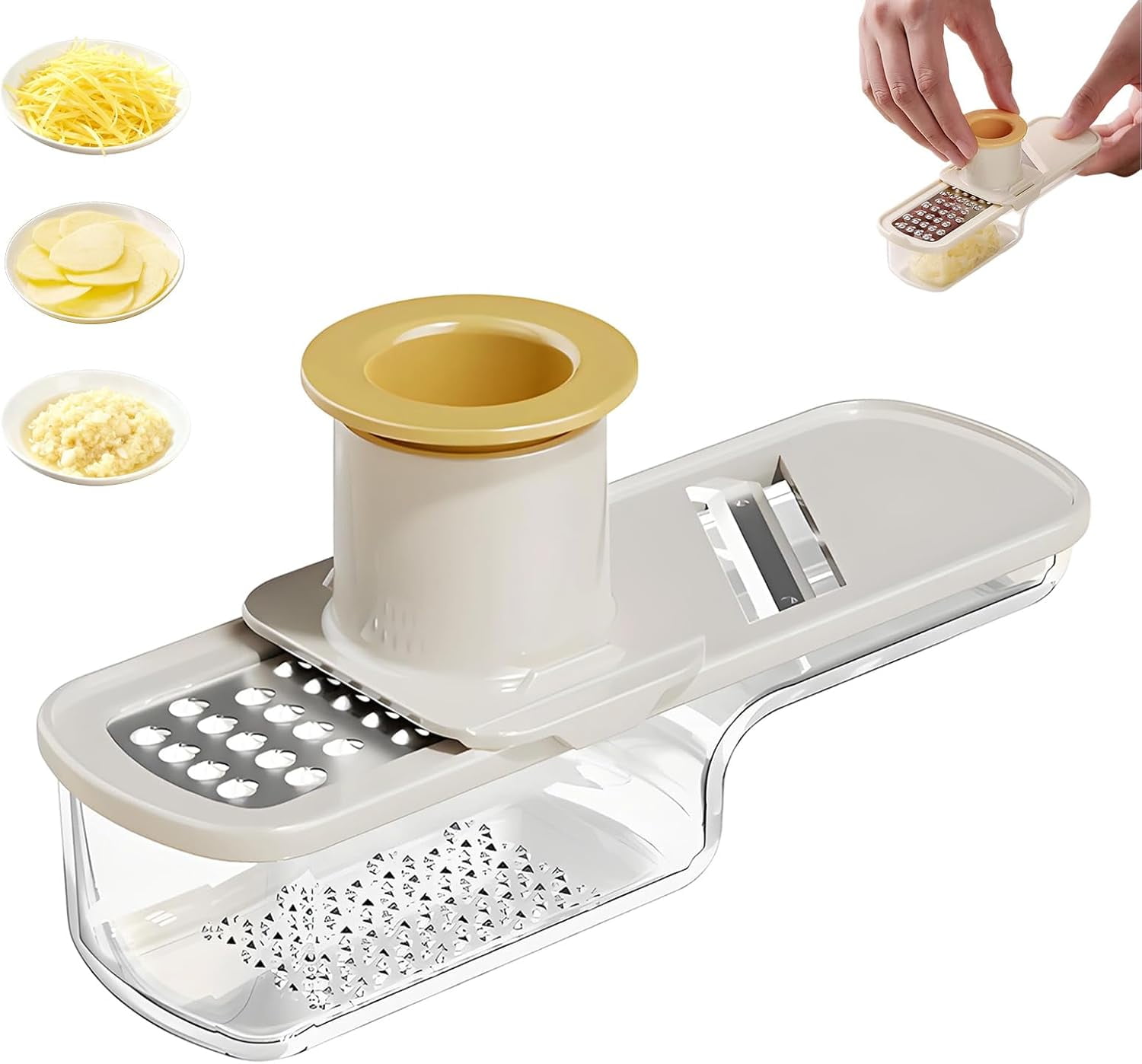 Mini Garlic Slicer Multi-Functional Mandoline Slicer Veggie Garlic ...
