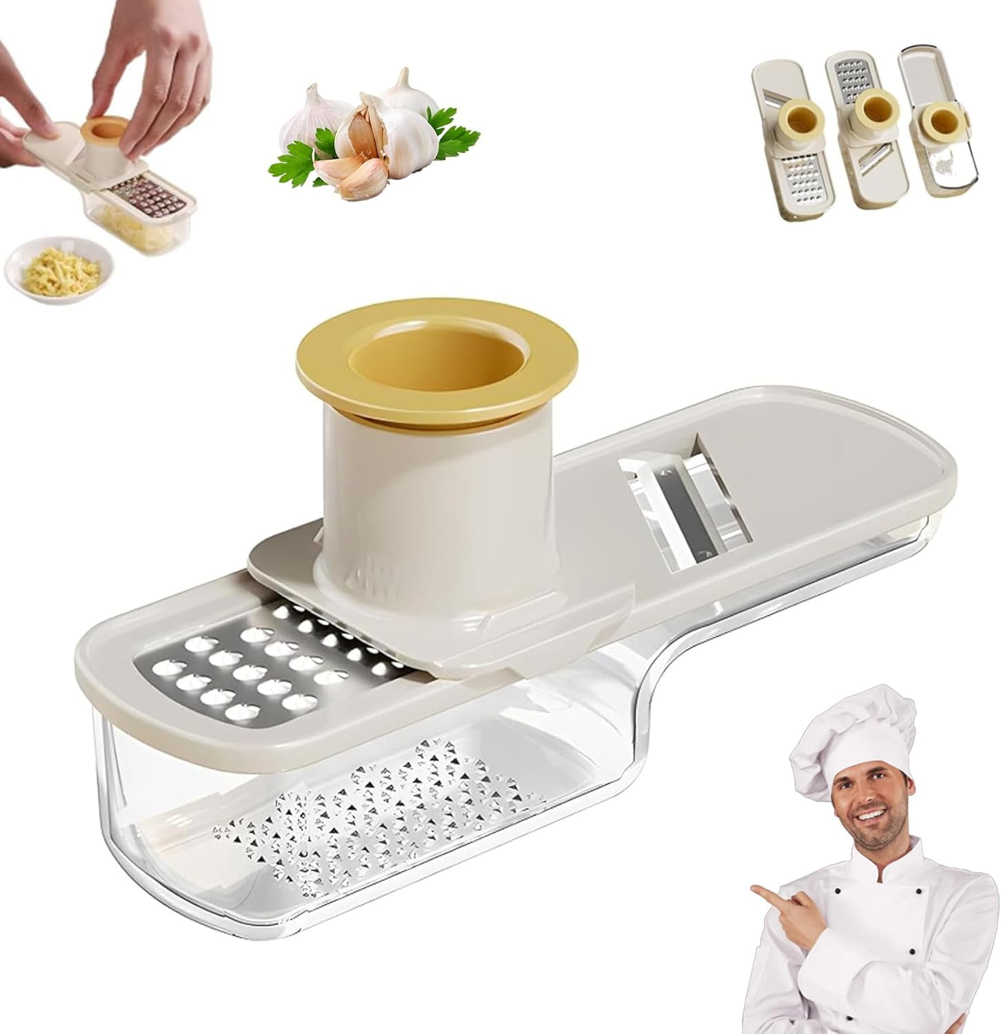 Mini Garlic Slicer, Multifunctional Garlic Grinder, Multifunction ...