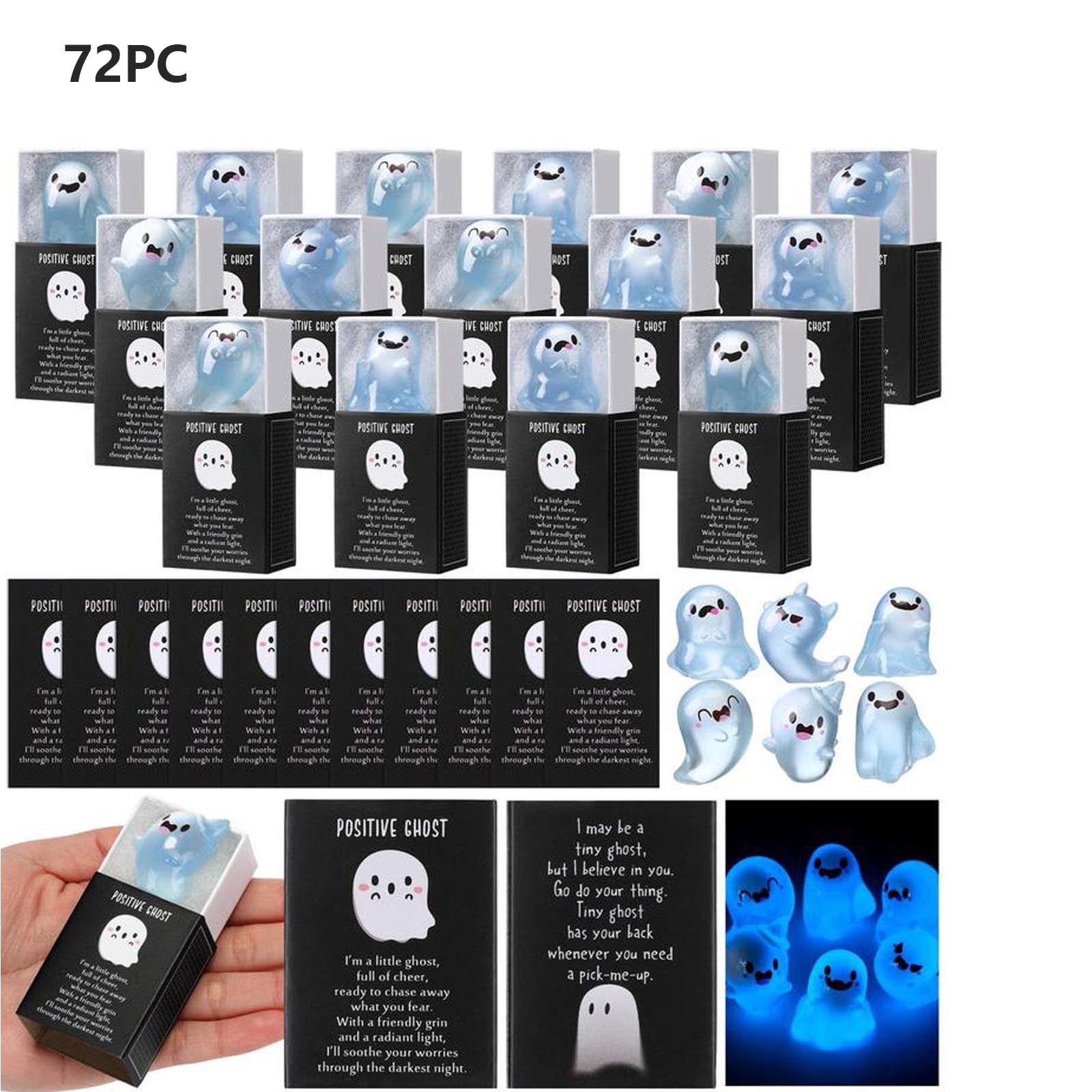 Mini Ghost Figurine Set, Luminous Halloween Decorations, 36 Cute and ...