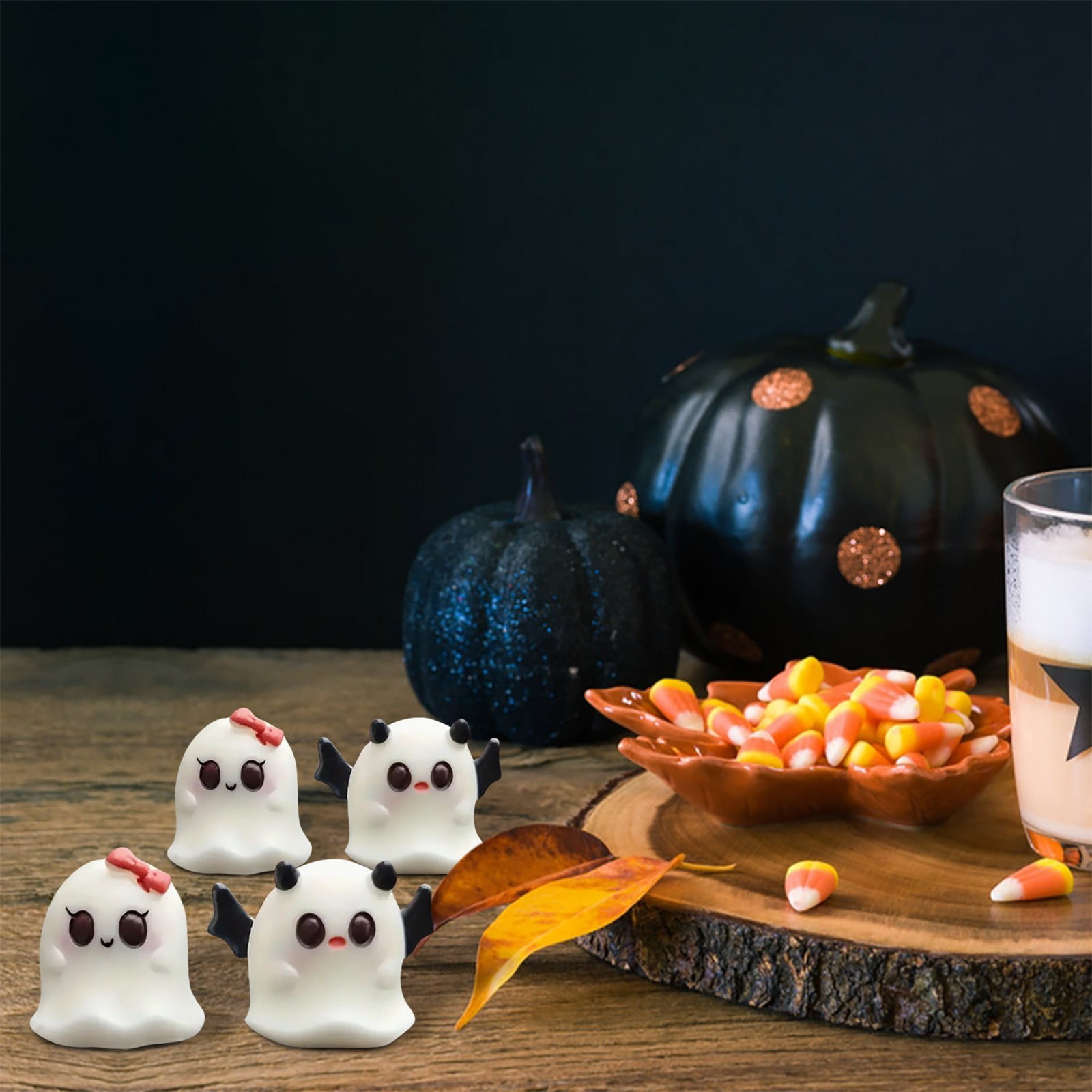 Mini Ghost Halloween Decor, Resin Cute Ghost Figurines, Halloween Ghost ...