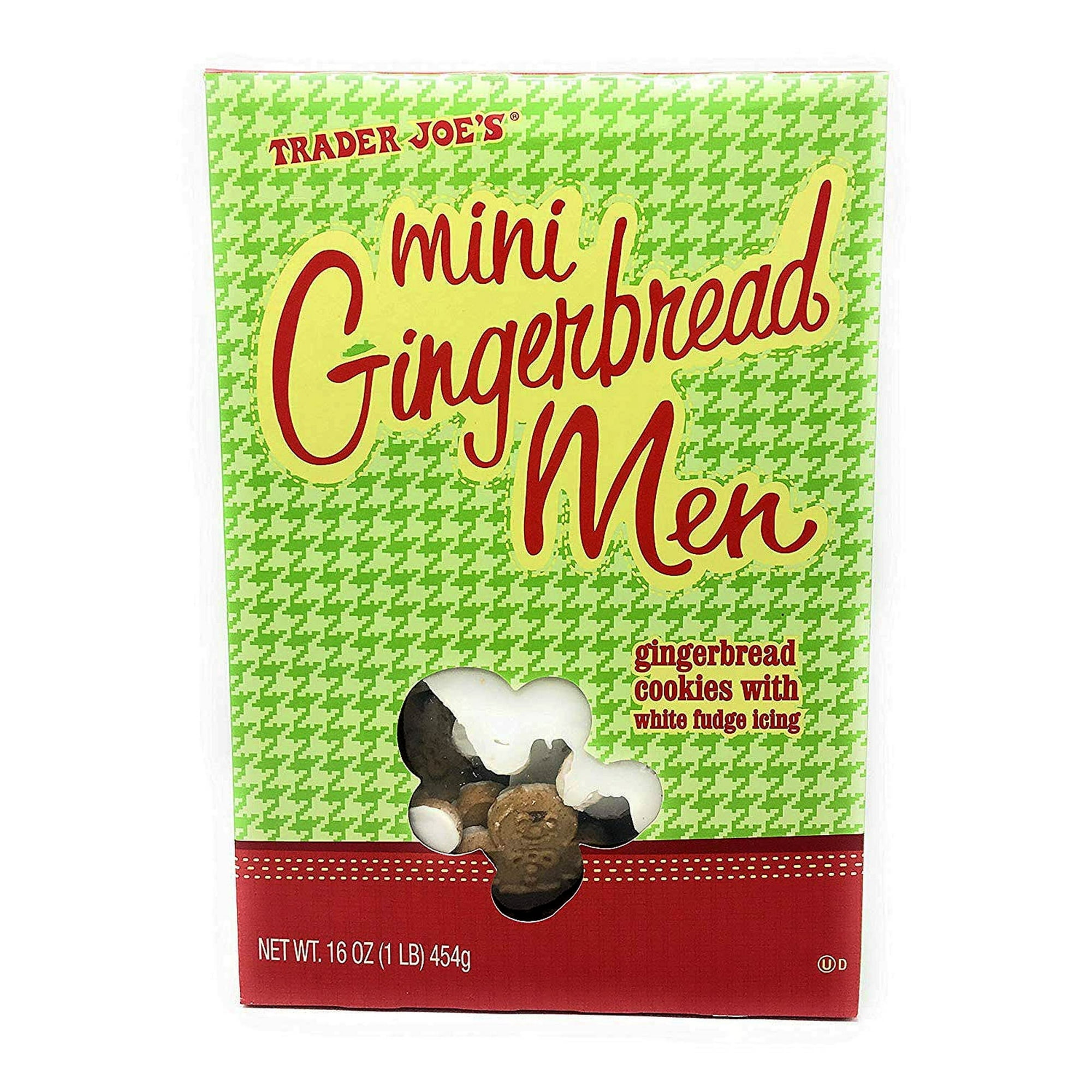 Mini Gingerbread Men Cookies with White Fudge Icing Trader Joe's 16 Oz ...
