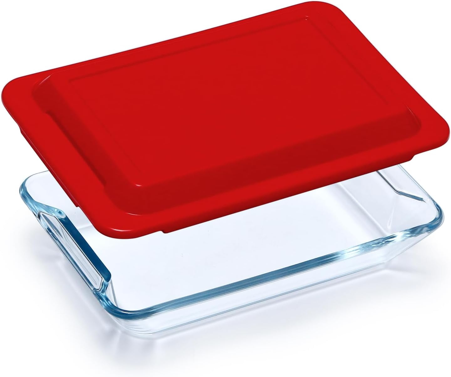 Mini Glass Baking Dish with Lid, 1QT Glass Oven Dish Rectangular ...
