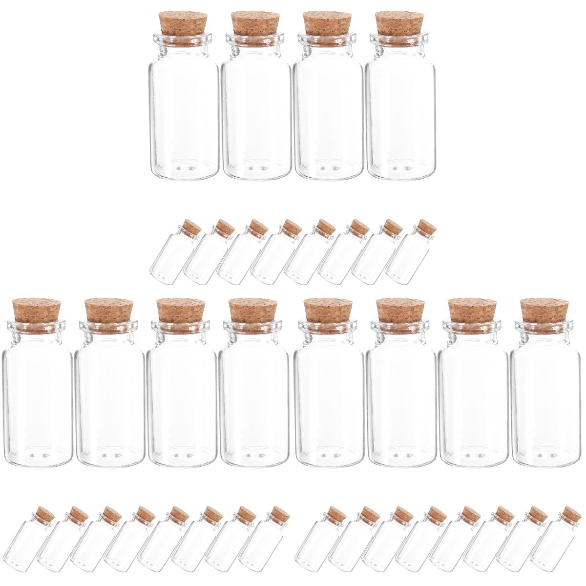 Mini Glass Bottles with Decorative Storage Jars Glass 36PCS Tiny Vials ...