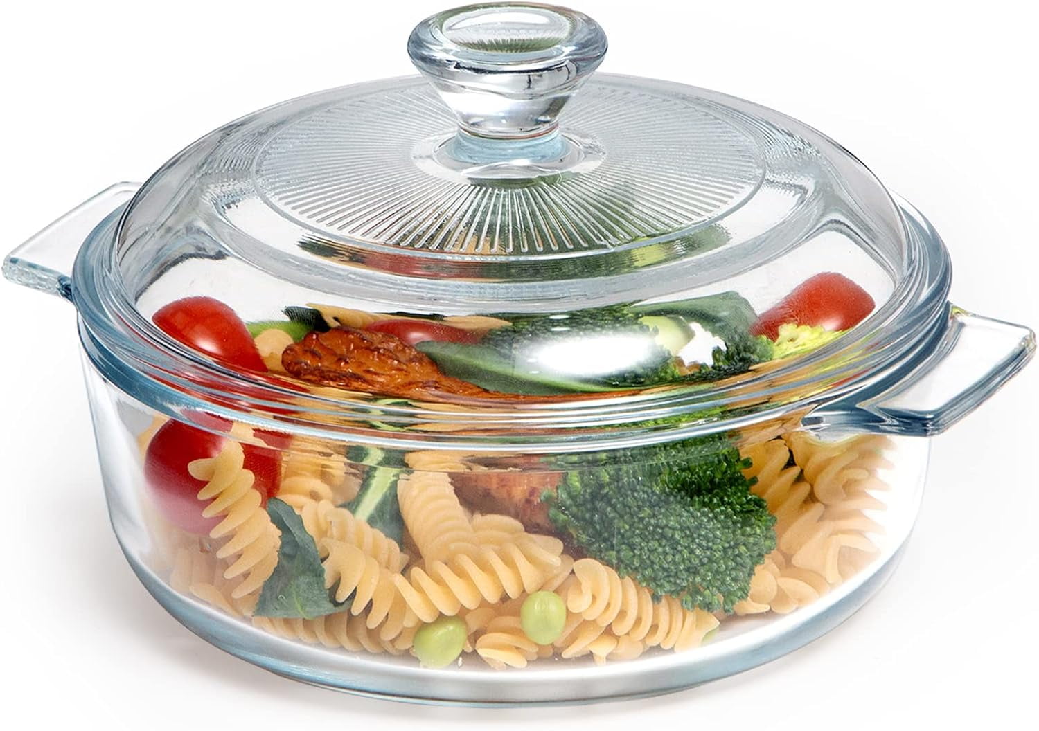 Mini Glass Casserole Dish with Lid Oven Safe Covered Round Casserole ...