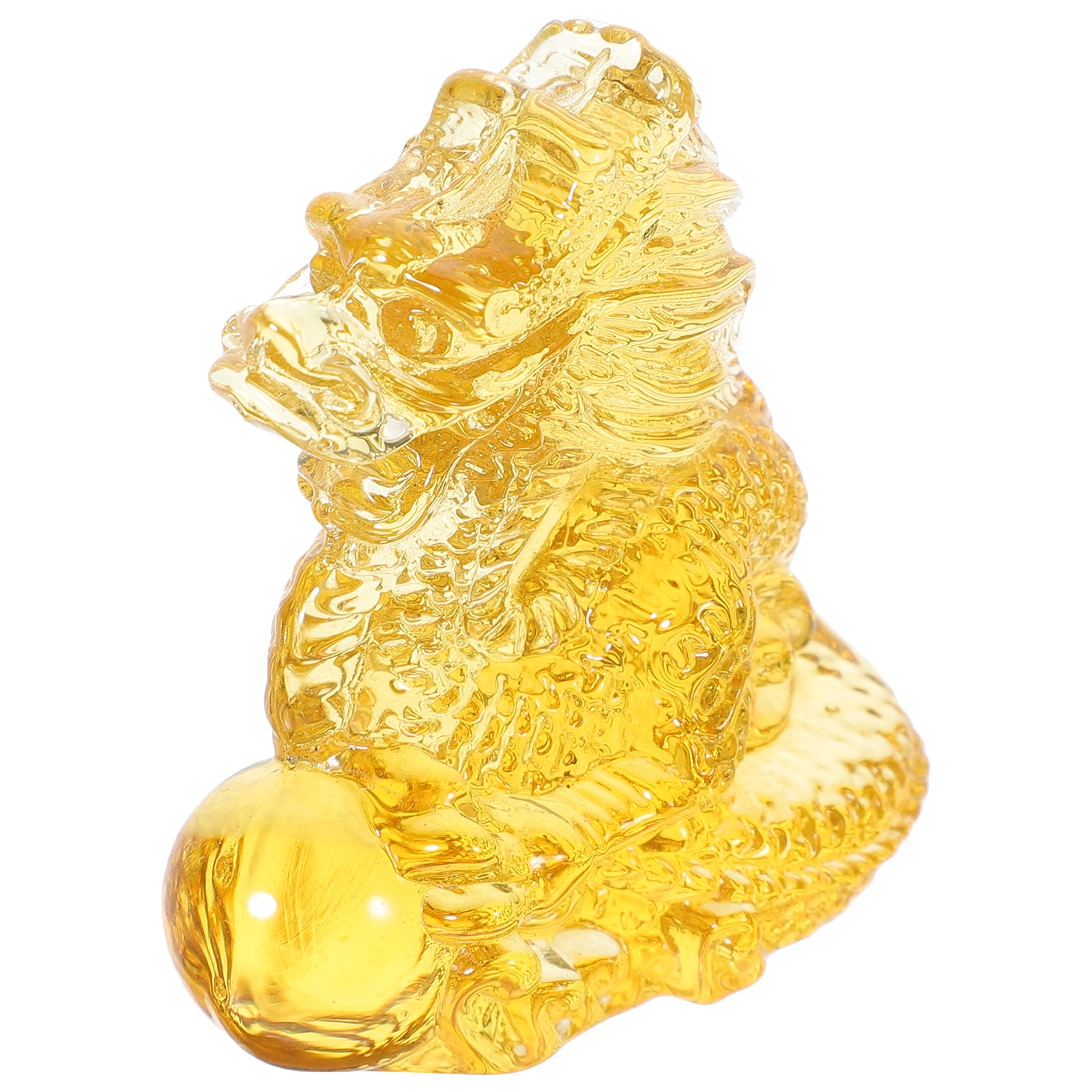 Mini Glass Dragon Statue Car Interior Dragon Figurine Chinese New Year ...