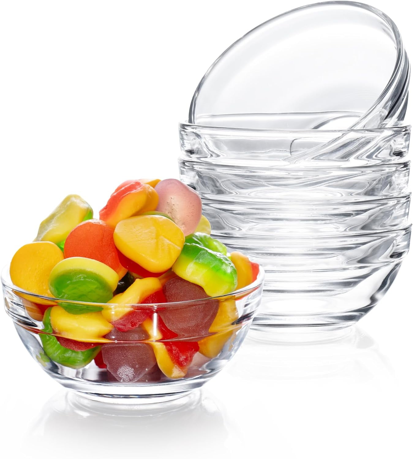 Mini Glass Prep Pinch Bowls - 4 oz Clear Glass Bowls for Condiments ...