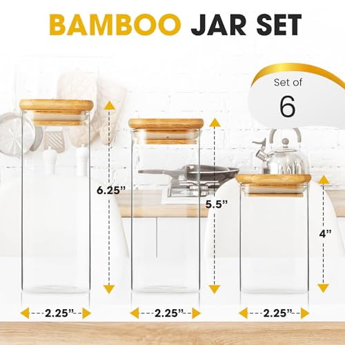 Mini Glass Storage Containers with Lids - Small Air Tight Spice Jars ...