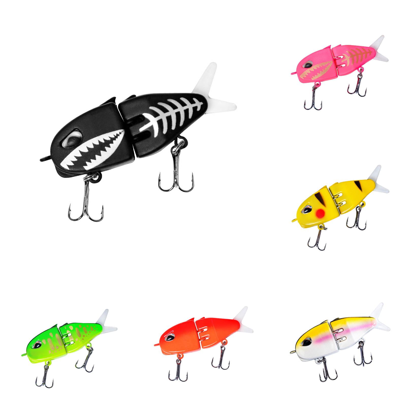 Mini Glide Bait for Bass Fishing - 6pc Multi-Jointed Swimbait Lures ...