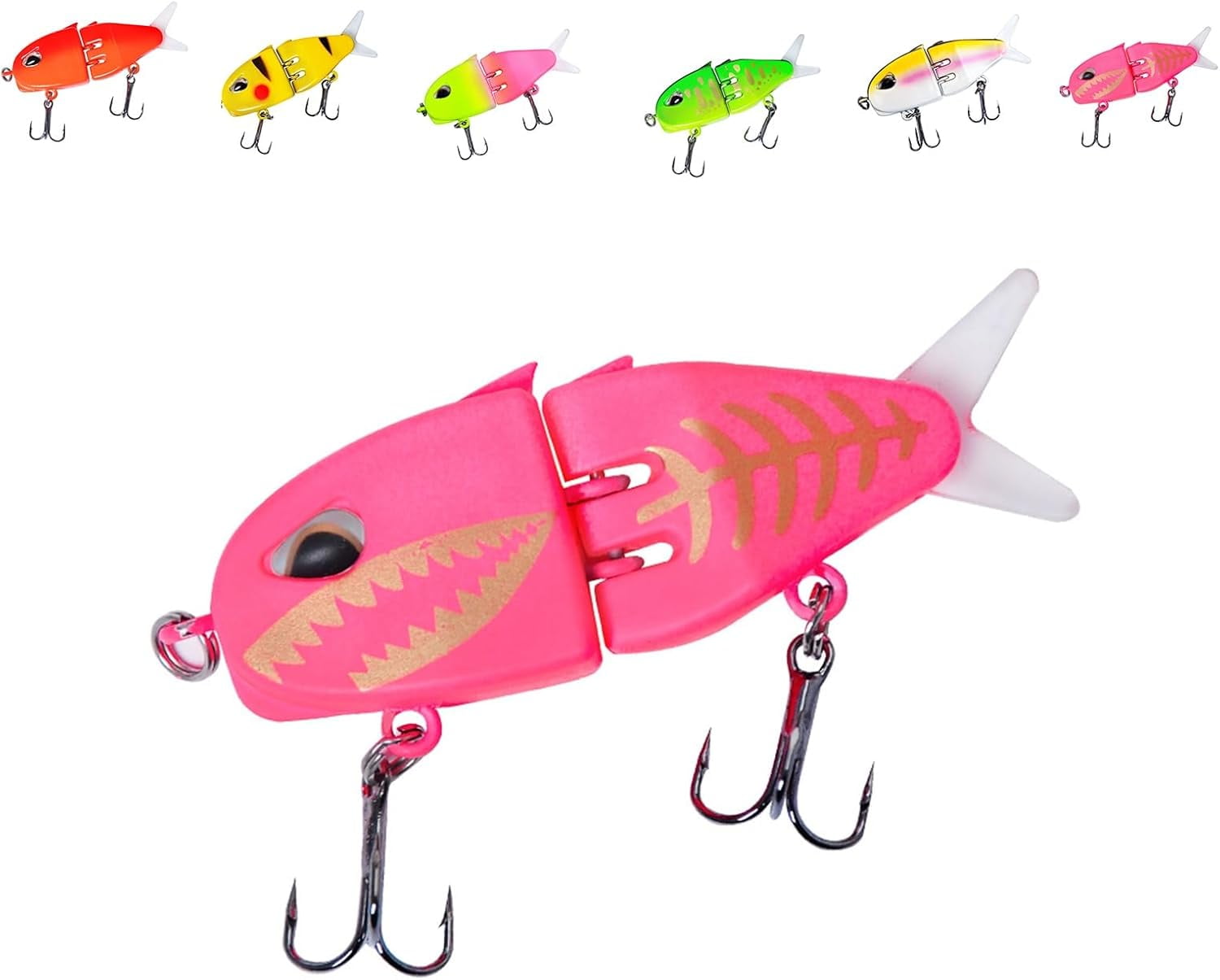 Mini Glide Bait for Bass Fishing - Multi-Jointed Swimbait Wobbler Lure ...