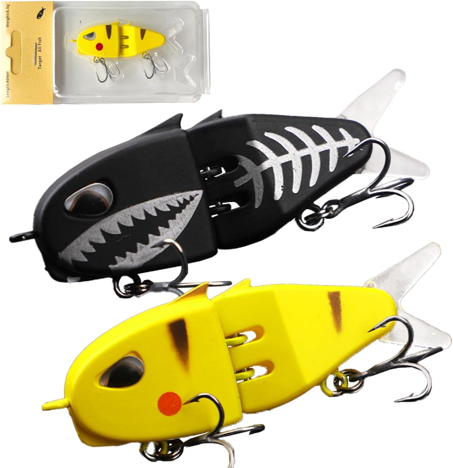 Mini Glide Bait Whopper Popper Fishing Lure, Slow Sinking Wide S Motion Smooth Multi-Jointed ...
