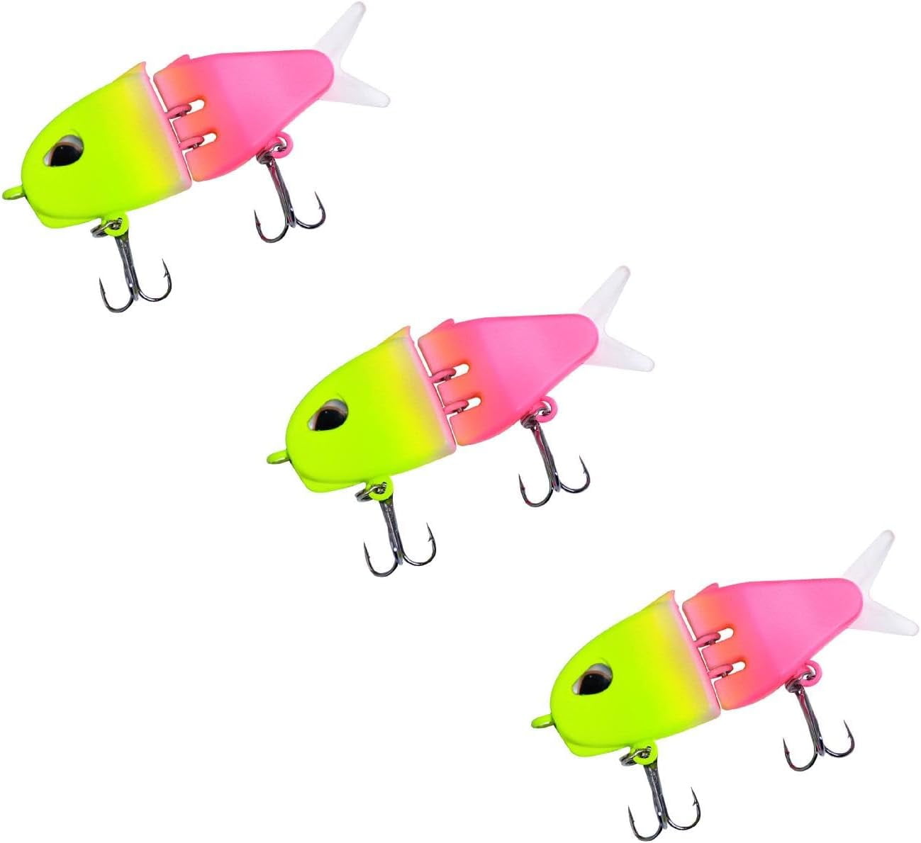 Mini Glide Bait for Fishing, Multi-Jointed Swimbait Wobbler, White ...