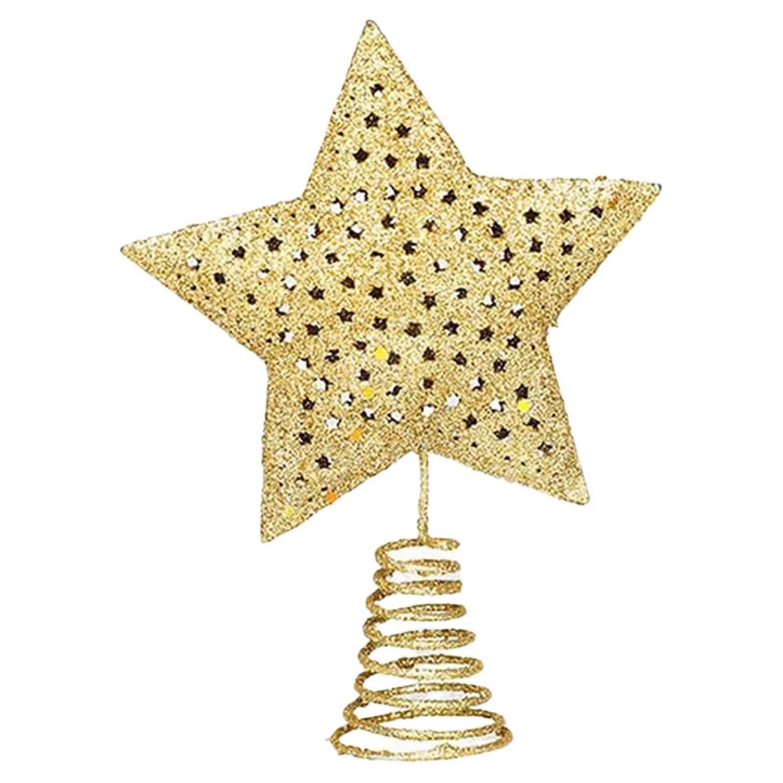 Mini Glitter Star Christmas Tree Topper Clip-On Design for Small Trees ...