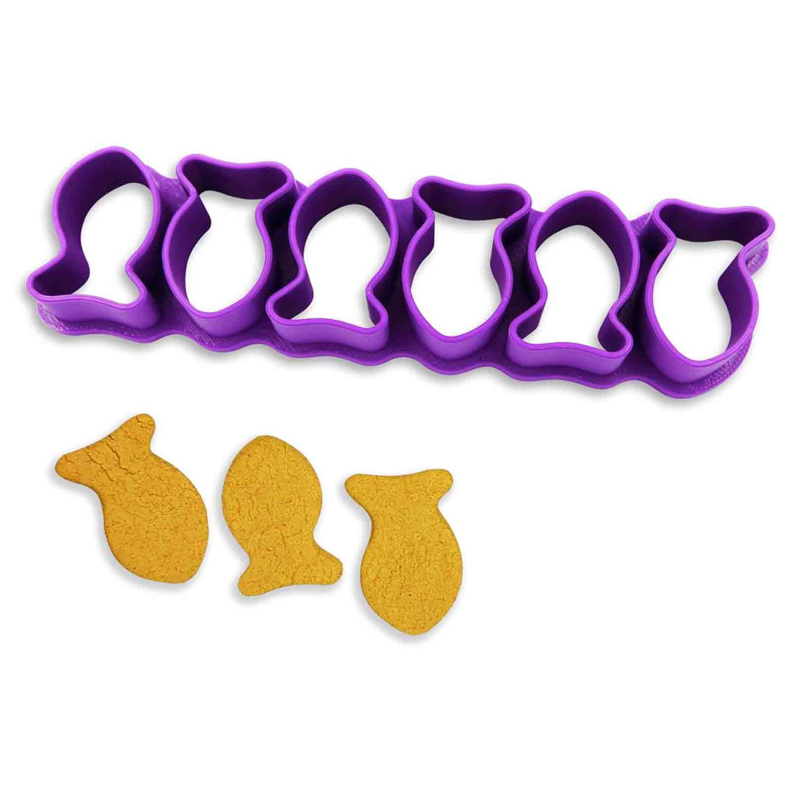 Mini Goldfish Cookie Cutter Set, Plastic Fish Shaped Treats Baking Mold ...