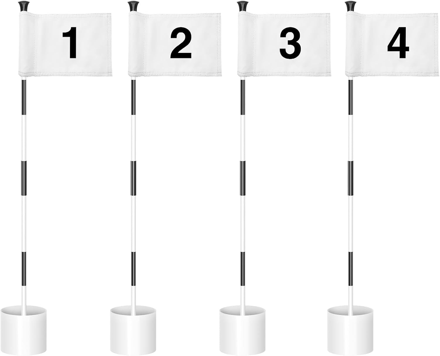 Mini Golf Flagstick, 3 Feet Double-Sided Numbered Flags for Putting ...