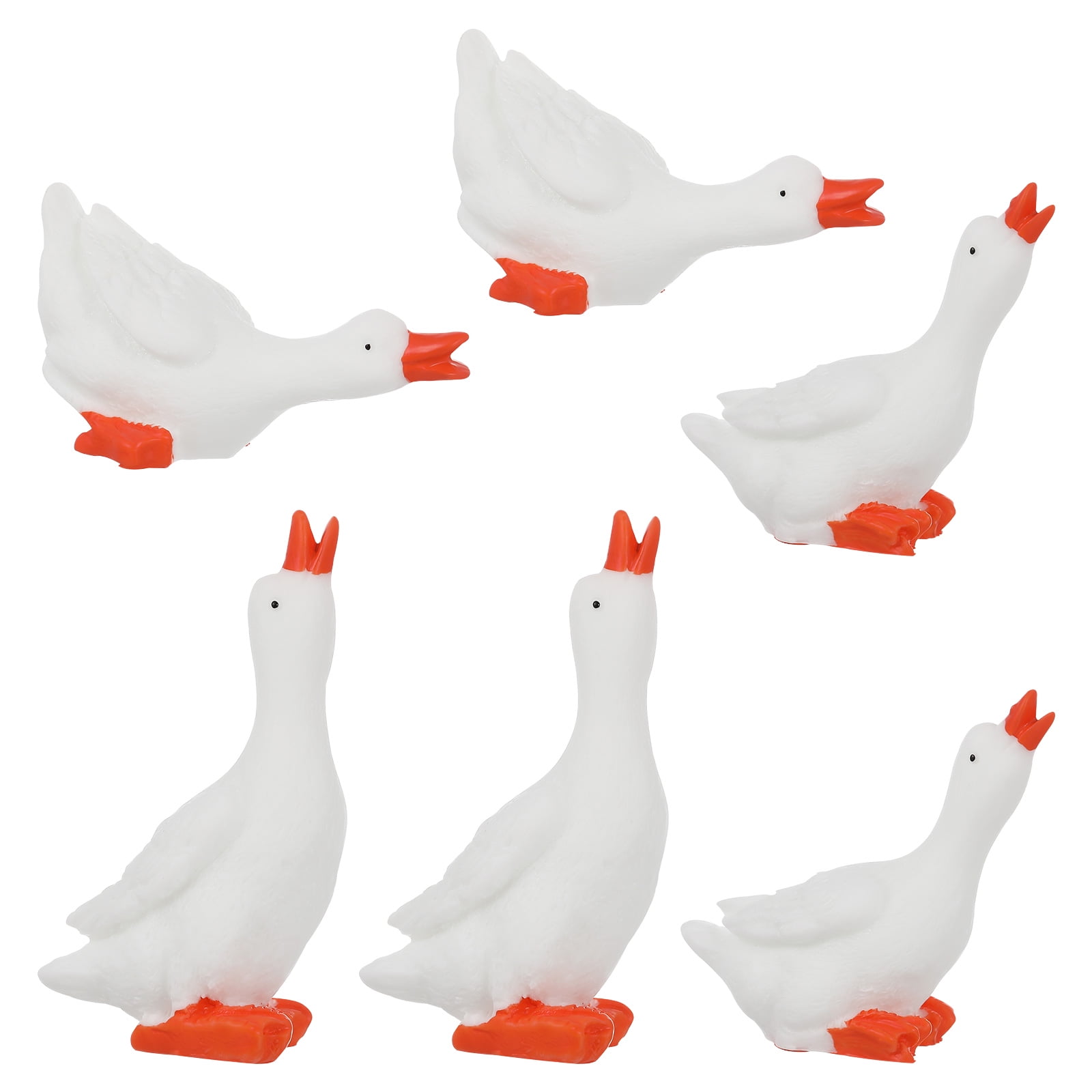 UEETEK resin goose mini Miniature Goose Figurines Resin Micro ...