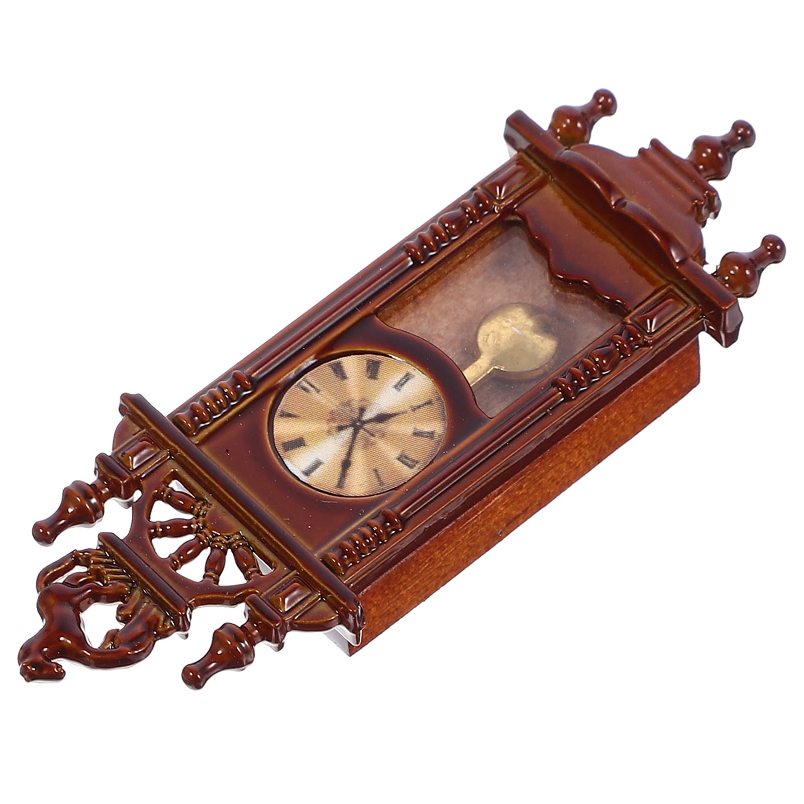 Mini Grandfather Clock Pendulum Decoration Wall Vintage Toy House ...