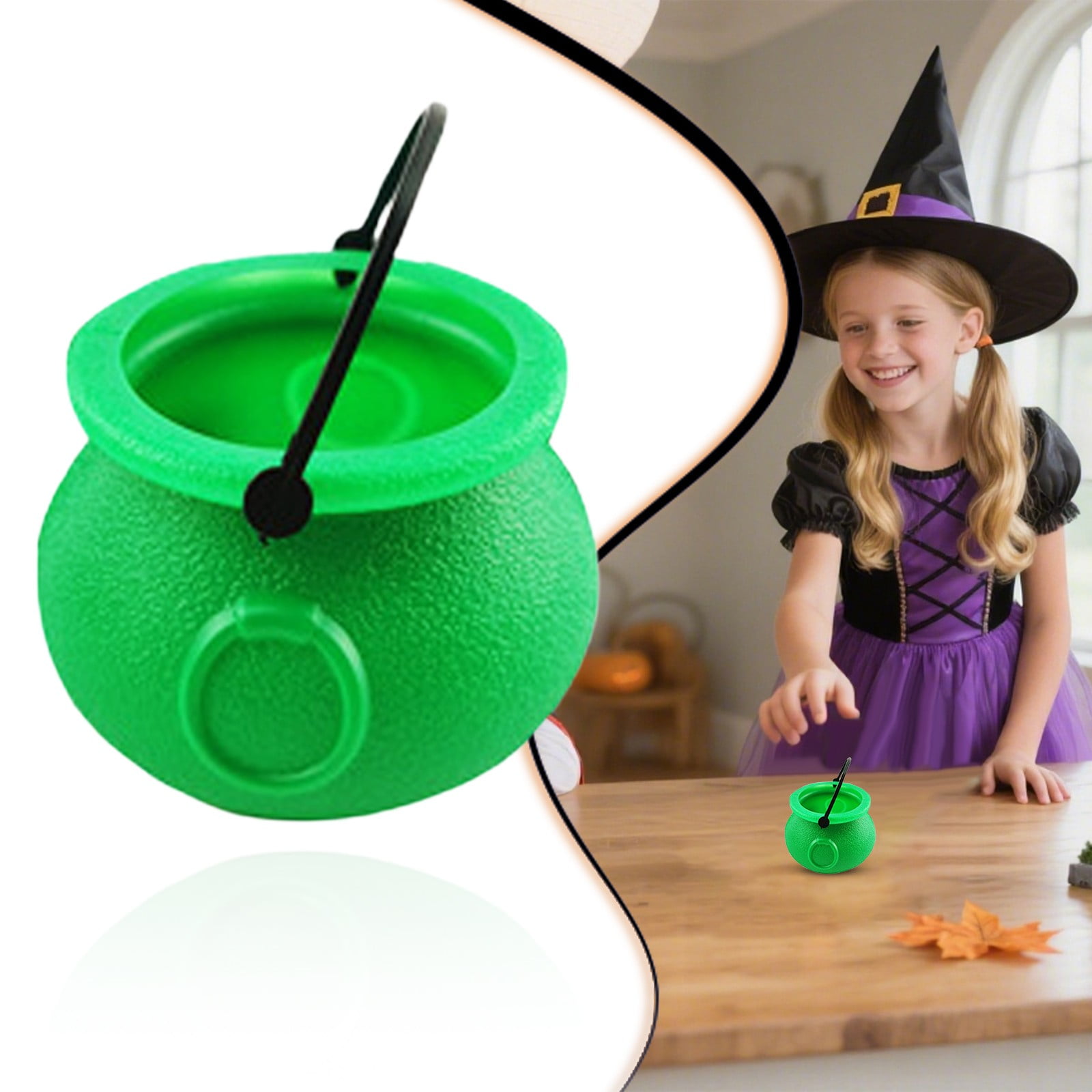 Mini Green Cauldron with Handle Halloween Mini Witch Cauldron Kettles ...