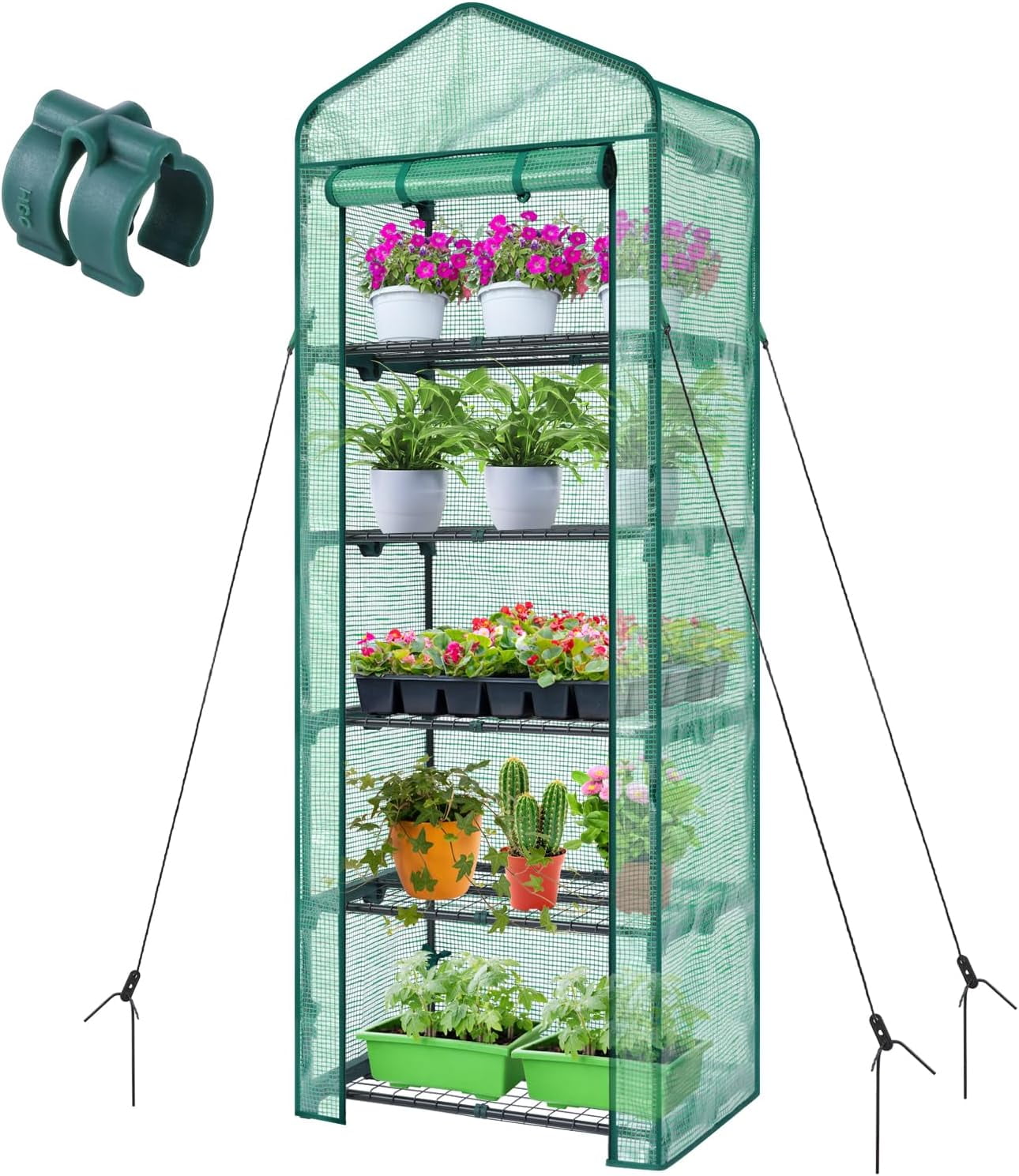 Mini Greenhouse for Indoor Outdoor: Small Plastic Plant Green House 5 ...