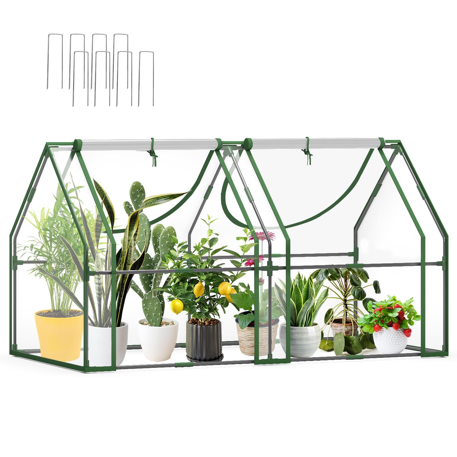 Mini Greenhouse for Outdoors Indoor Wironlst 65"(L)*33"(W)*35.4"(H ...