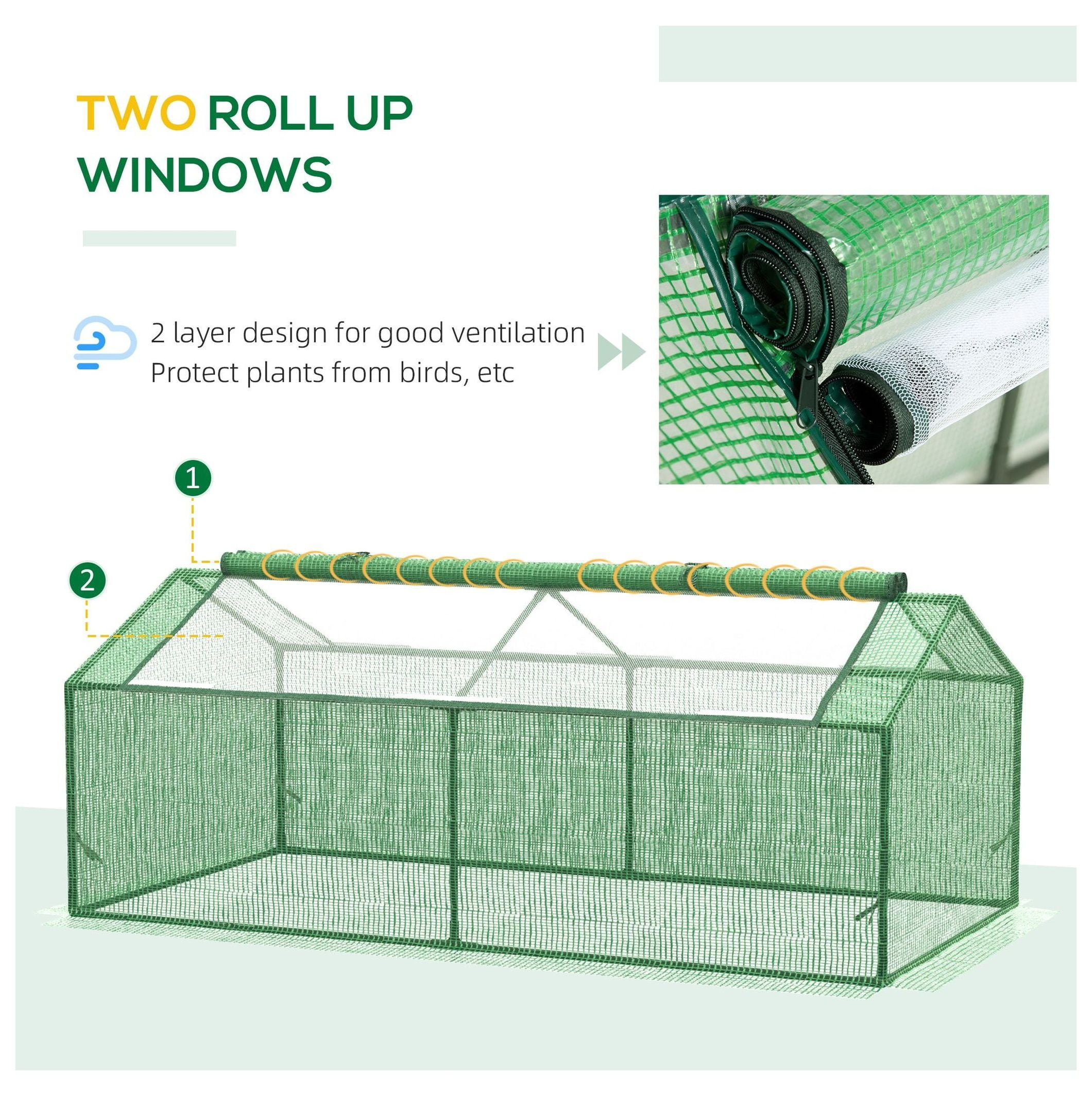 Mini Greenhouse Portable Hot House for Plants with Large Zipper Windows ...