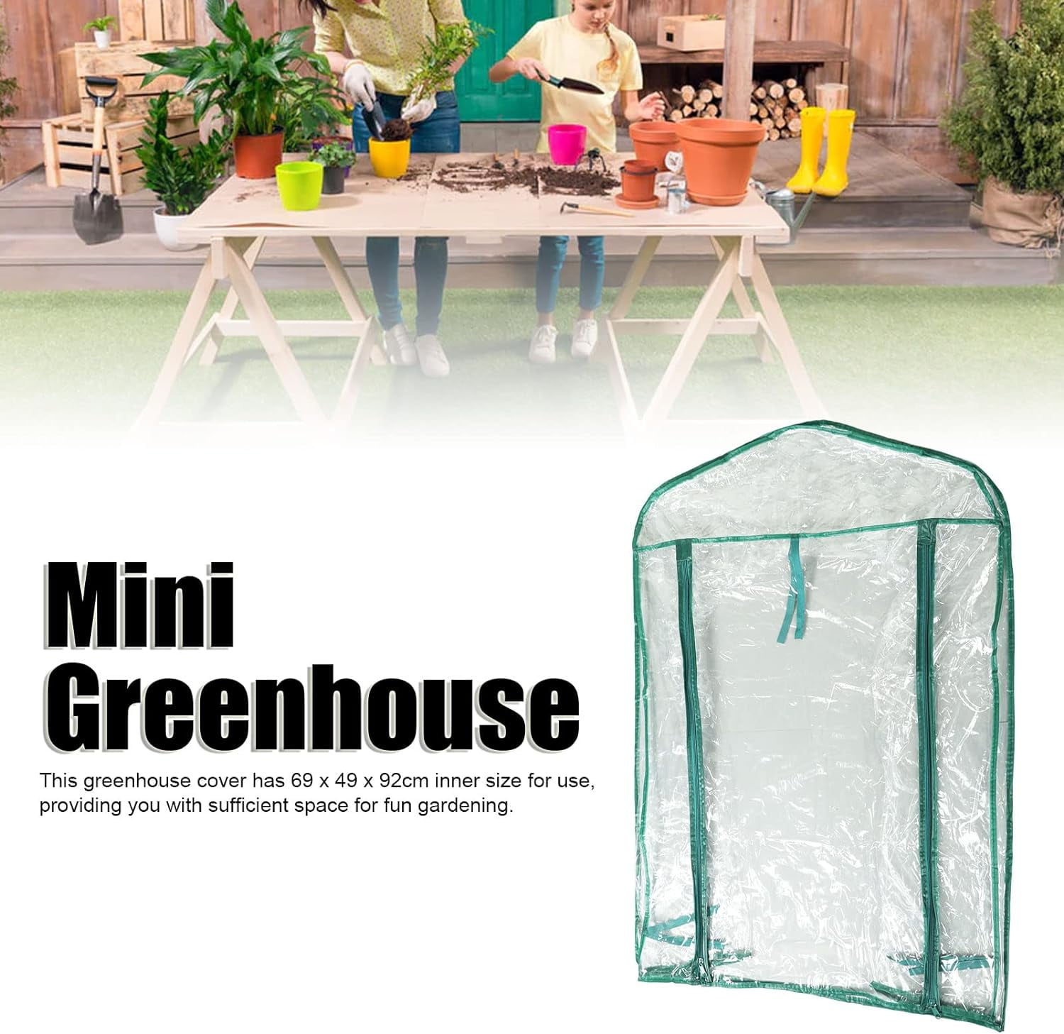 Mini Greenhouse Transparent PVC Cover, Indoor Greenhouse Tabletop ...
